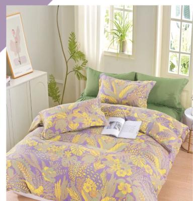China Jacquard Colorful Cotton Bedding Set Homeware PIllow case Bed Fitted Sheet Customized Size for sale