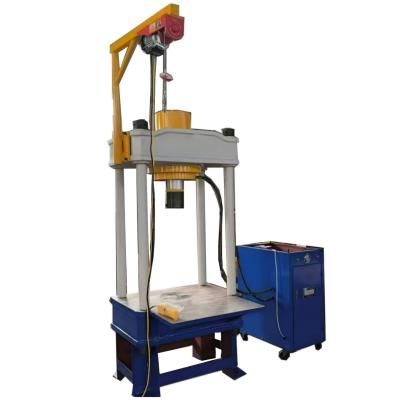 China Komatsu Excavator Adjuster Spring Disassembly Machine 200T Mobile Worktable Hydraulic Press Machine Track Pin Press for sale