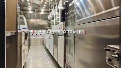 BBQ Food Trailers Fully Equipped square Pizza Waffle Food Truck with Bathroom Food Vendor Carts