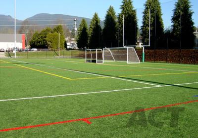 China Abrasive Resistance Soccer Artificial Turf , Durable Surface Artificial Grass Rug Anti Static Light for sale