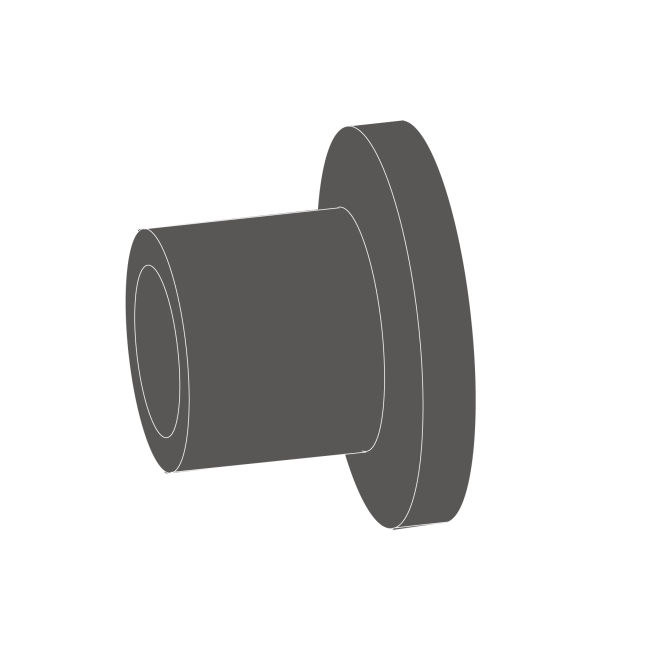 Flange type gray cast iron self-lubricating bearing structure