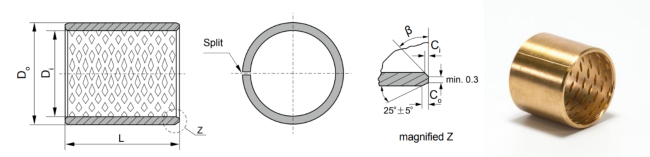 Wrapped bronze plain bearings, Wrapped bronze flanged bearings, Wrapped bronze perforated bearings , CuSn8 Bronze Bearings 