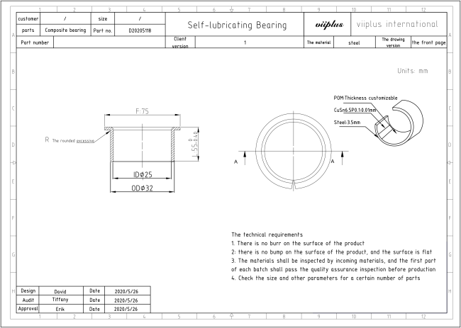 pom bushing design