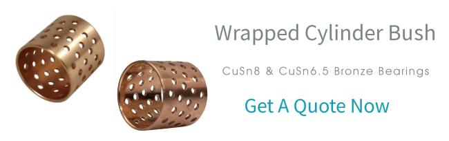 CuSn8 & CuSn6.5 Bronze Bearings Material | Flange Cylindrical Bushes Type