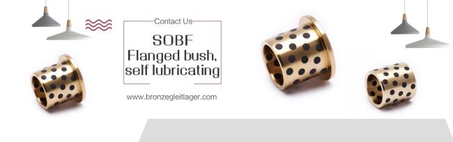 Flanged bush, self lubricating CNC machining parts, bronze bushing