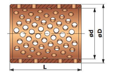 Homogeneous Bronze Straight Perforation Bushing