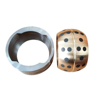 China Oil - Free Cast Bronze Bushings With Solid Lubricant Inserts for sale