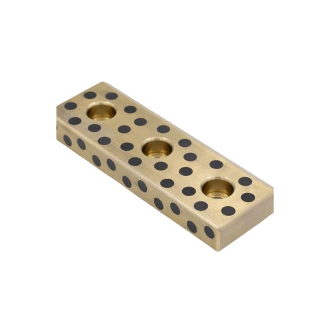 Precision-machined C95500 nickel aluminum bronze wear plate with oil grooves