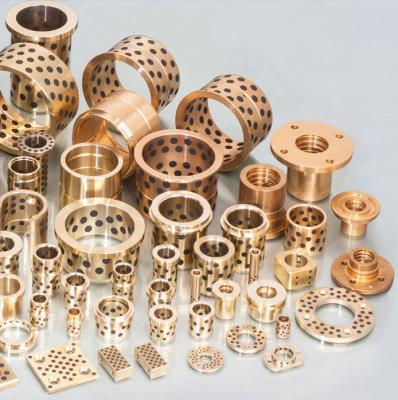 China Cam Slide Bearings | Bronze Bushing With Graphite Plugs Guide Die Bushes for sale
