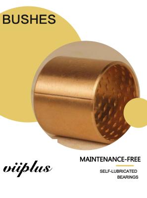 China Multi-lubrication friction bearing in rolled CuSn8 bronze Sliding bush for Hydraulics for sale