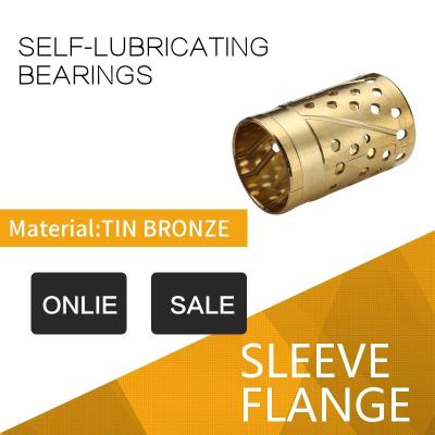 China Custom Tribological Grooves Or Sockets CuZn32 Bronze Sleeve Bushings With Lubricating for sale
