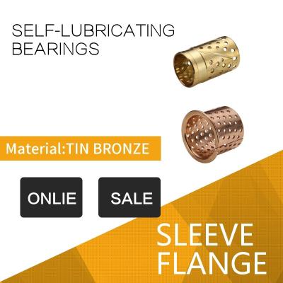 China Custom Tribological Grooves Or Sockets CuZn32 Bronze Sleeve Bushings With Lubricating for sale