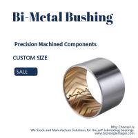 China Precision Machined Components Split Self Lubricating Bimetal Bushing With Graphite for sale