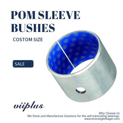 China Oil Free Steel Back Plastic POM Layer Split Sliding Sleeve Bushing for sale