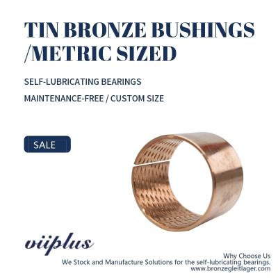 China CUSN8 / CUSN6 Sleeve Bronze Bushing With Lubrication Grooves DIN 1494 / ISO 3547 40 - 44 L50 for sale