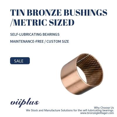China CUSN8 / CUSN6 Sleeve Bronze Bushing With Lubrication Grooves DIN 1494 / ISO 3547 40 - 44 L50 for sale