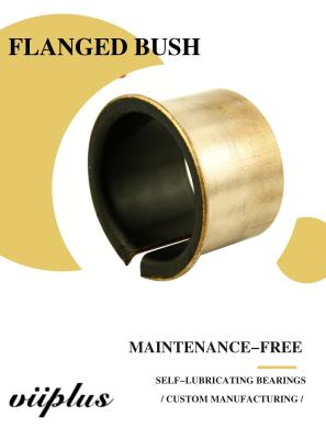 China Custom Metal Backed Bearing Split Bushings Copper Plating, Flanged, High Quality for sale