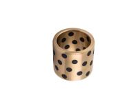 China Bronze With Embedded Solid Lubricant Straight Bushing 45 Mm ID 55 Mm OD 40 Mm Length for sale