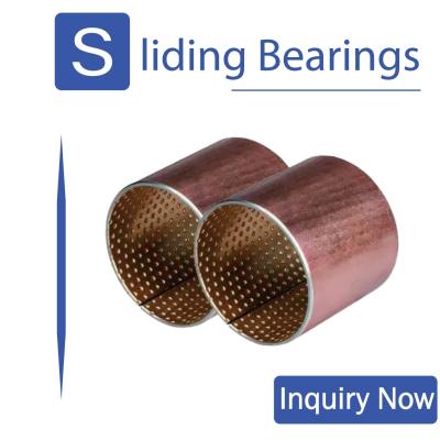 China Bimetal Bushing 800 Throttle Lever & Valve Bimetal Bearing Bushes Tin Bronze Lead Alloy With Antifrication Overlay for sale