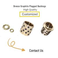 China Oilless Self Lubrication Bronze Graphite Plugged Bushings for sale