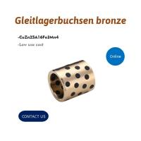 China Gleitlagerbuchsen Bronze Alloy Bronze Gleitlager Bushing With Graphite Inserted for sale