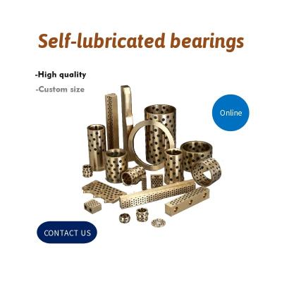 China Self Lubricating Graphite Plugged Oilless Brass Bushings for sale