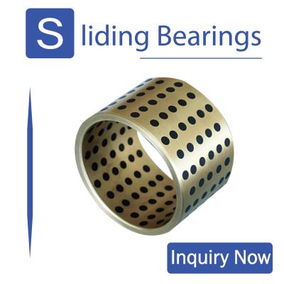 China Oil - Free Cast Bronze Bushings With Solid Lubricant Inserts for sale