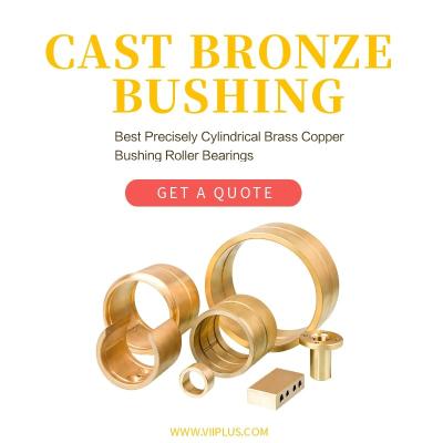 China Hydraulic Pump Cast Bronze Bushes CuSn5ZnPb5 Metric Flange Size Groove Type Low Maintenance for sale