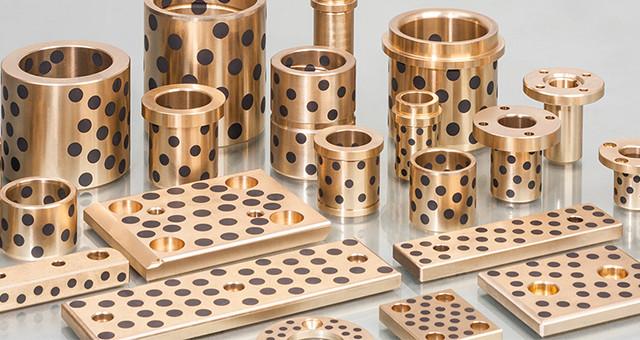 Solid Cast Bronze Self Lubricating Guide Bushings Low Noise
