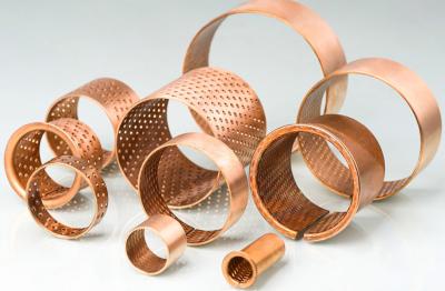 China Wrapped Flange Bronze Bushing High Load CuSn8P DIN 17662 for sale