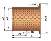 China Flange Bronze Sleeves High Load Capacity Without Perforation for sale