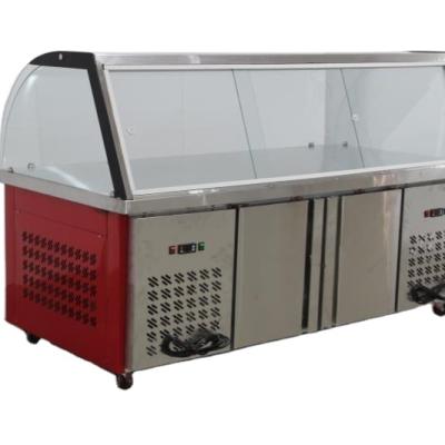 Cina Custom Customized Single-temperature Size Deli Food Service Counter Display Refrigerator For Cooked Shrimp in vendita