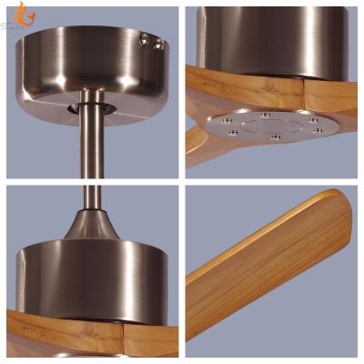 Cina 3 lame ABS Ventilatore di soffitto in legno con luce e telecomando in vendita