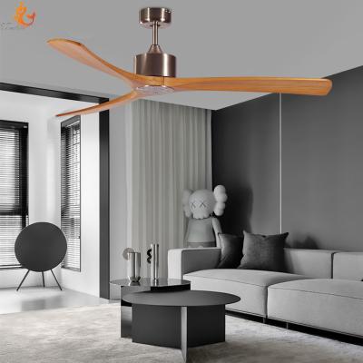 Cina 3 lame ABS Ventilatore di soffitto in legno con luce e telecomando in vendita