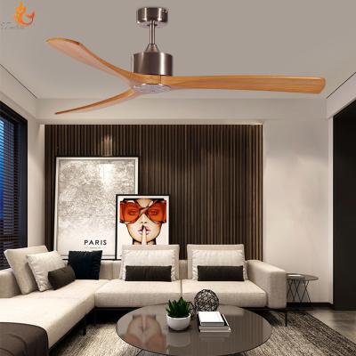 Cina 3 lame ABS Ventilatore di soffitto in legno con luce e telecomando in vendita
