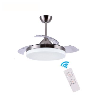 Cina 3 colori regolabili candelabro soffitto ventilatore Lampada 36 pollici controllo remoto ventilatore di soffitto invisibile con luce in vendita