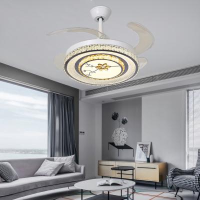 中国 ベッドルーム 折りたたむ天井扇風機 LEDライト 折りたたむスマート 天井扇風機 販売のため