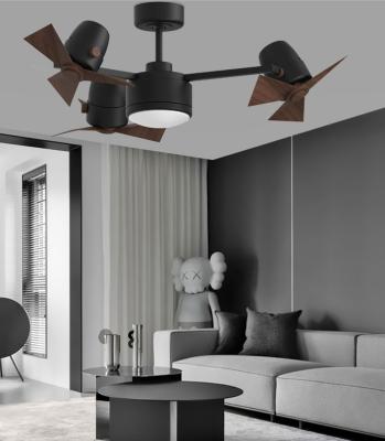 Cina Ventilatore di soffitto pieghevole a tre teste nero con lame leggere e retrattili in vendita