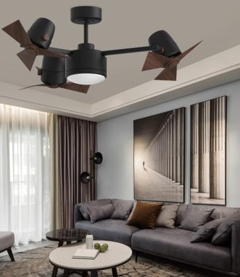 Cina Ventilatore di soffitto pieghevole a tre teste nero con lame leggere e retrattili in vendita