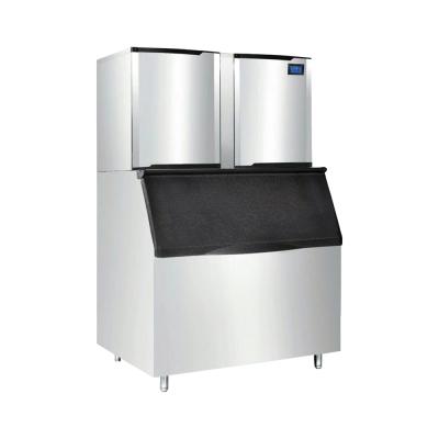 China Large Capacity Commercial Cube Ice Machine with Ice Storage Bin, Intelligent Control System and Automatic Operation for Easy Ice Production for sale