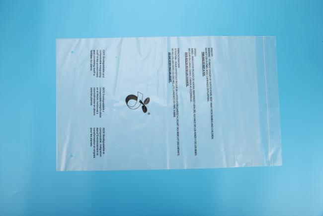 biodegradable garment bags custom logo design corn starch plastic self-adhesive bags
