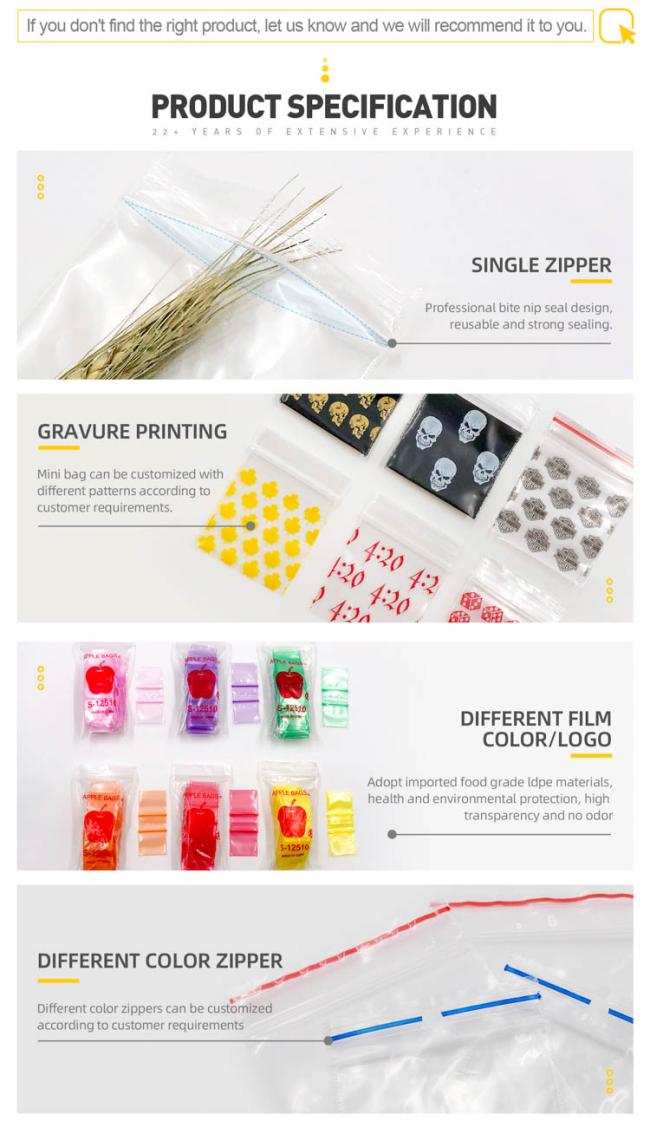 Promotion clear pvc bags with zipper mini ziplock bags plastic clear slider ziplock bags