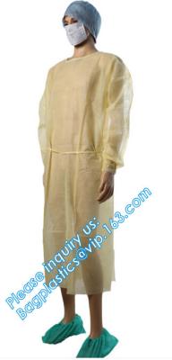 China Non-woven Medical White Coveralls,Disposable Medical Waterproof Isolation Gown,  00:41  Medical Disposable Chemical Prot for sale