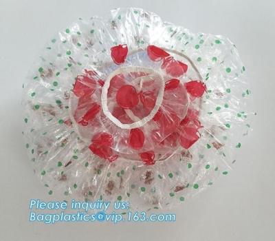 China Compostable biodegradable Double-deck Waterproof Shower Cap for Bath Spa,hotel luxury biodegradable shower caps disposab for sale