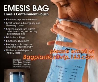 China disposable portable medical emesis bags,Disposal waterproof airsickness plastic vomit emesis bag,Pack of 50 Emesis Bag, for sale