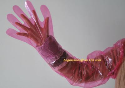 China cornstarch made biodegradable compostable disposable plastic pe food handliDisposable Transparent HDPE PE Plastic Gloves for sale
