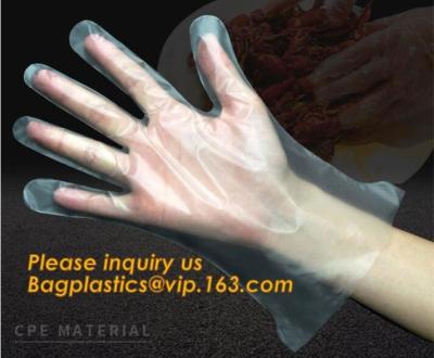 China Disposable Plastic Polythene PE Gloves Cleaning Prepare Food,STERILE TWO FINGER GLOVES IN POLYETHYLENE, small packing PE for sale