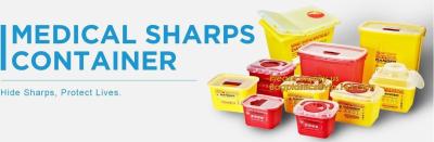 China yellow round shape 0.8L 2L 4L 6L bio medical waste bin square medical sharp 8L 24L container medical BAGEASE BAGPLASTICS for sale