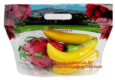 China fresh fruit cherry pear package bag with breathing hole, Fruit Grape Cherry Vegetable Packing Protection Bag, Zipper Fru for sale