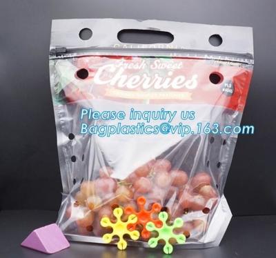 China Resealable Fruits Vegetable Plastic Zip Lock Packaging Bags, OPP CPP Printed Grape Bags For Fruit, Fancy Zip-lock Plasti for sale